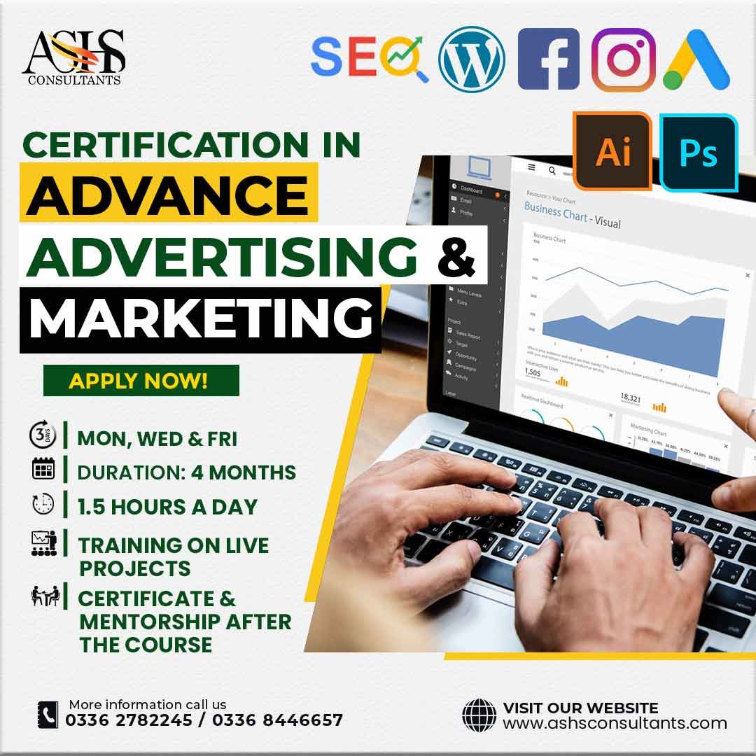 Certification In Advance Advertising and Marketing 2024 - ASHS Consultants